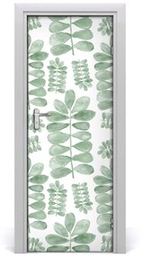 Samolepící fototapeta na dveře listí eukaliptusa 95x205 cm