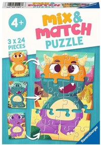 Ravensburger 05197 puzzle mix & match legrační dinosaurus 3x24 dílků