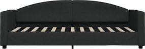 Válenda s přistýlkou a zásuvkami černá 80 x 200 cm textil 3197221