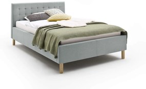 Čalouněná postel stofka 140 x 200 modrá MUZZA