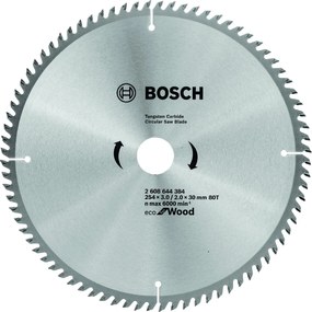 BOSCH Pilový kotouč Eco for Wood, 254x2 mm 2608644384 Dostupné varianty: Pilový kotouč - Bosch Eco for Wood ø254 x 3 x 30 mm/80z.