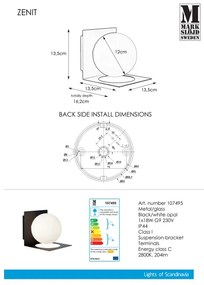 Markslöjd 107495 - Koupelnové nástěnné svítidlo ZENIT 1xG9/18W/230V IP44