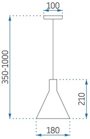Toolight Betonové závěsné svítidlo APP995-1CP