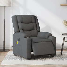 Elektrické masážní polohovací křeslo tmavě šedé textil 3206571