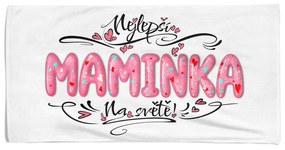Osuška Nejlepší maminka – pink (Velikost osušky: 70x140cm)