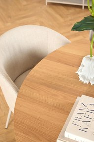 Kulatý jídelní stůl Soli 120 cm dub přírodní/kašmírový