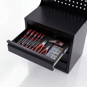 Organizér s perforovanou tabulí a zásuvkami, 660x400x300 mm