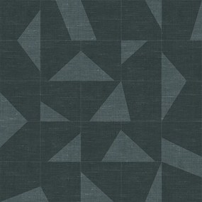 Vliesová modrá geometrická tapeta s látkovou texturou 347756, Natural Fabrics, Origin