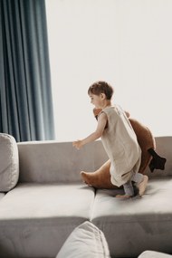 Sleepee Mušelínový spací pytel s nohavicemi HOŘČICOVÝ Zvolte rozměr: S (1 - 2 roky)