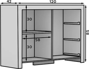ADRK Furniture Komoda 3SZ1D CESIRO