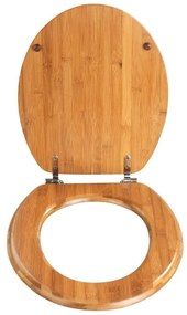 WC sedátko z bambusového dřeva Wenko Bamboo, 42,5 x 37 cm