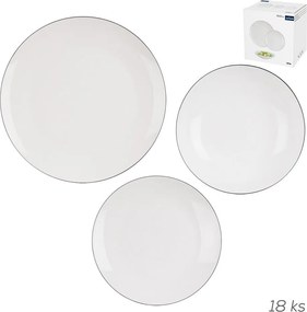 Jídelní sada 18 ks z kostního porcelánu Decora – Orion