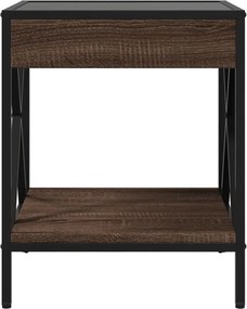 Noční stolek s Infinity LED hnědý dub 40 x 40 x 49 cm 3284100