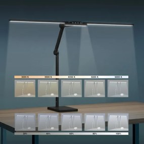 Brilagi-LED Stmívatelná dotyková stolní lampa VARIO LED/24W/230V 3000-6500K čer.