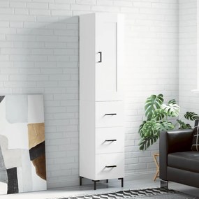 Skříň highboard bílá s vysokým leskem 34,5x34x180 cm kompozit,  3200195