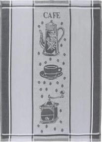 Bellatex Kuchyňská utěrka 1 ks 50x70 cm Šálek Šedá