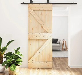 vidaXL Posuvné dveře s kováním 70 x 210 cm masivní borové dřevo [3203044]