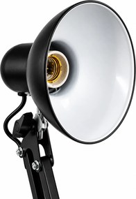 Toolight Toolight, JNH043-1TD, stolní lampa 2v1 s podstavcem a svorkou, 1× E27, černá, OSW-56234