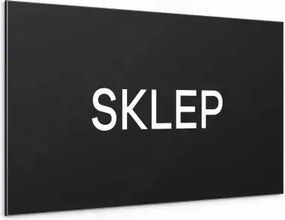 ACCEPT Označení podlaží "SKLEP" - stříbrná tabulka - černý popis