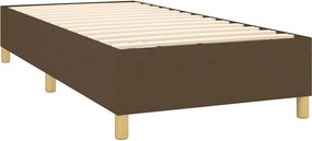 Box spring postel s matrací a LED tmavě hnědá 120x200 cm textil 3133784
