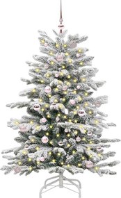 Umělý Skládací Vánoční Strom Bílá 150 cm PE a PVC 3395633