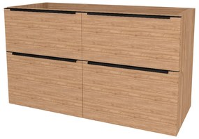 Mereo Mereo, Mailo, koupelnová skříňka 121 cm, černé madlo, Multidecor, CN593SBLSW1