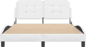 Rám postele bez matrace Zadar bílý 140x190 cm umělá kůže 3208178