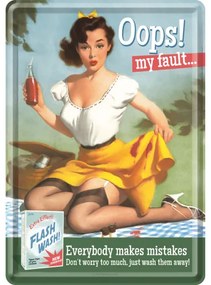 Postershop Plechová pohlednice - Oops! my fault...