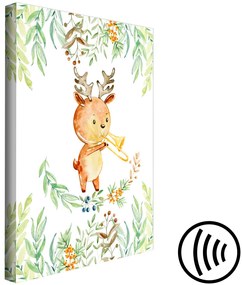 Obraz Hudební jelen - ilustrace pro děti malovaná akvarelem