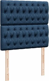 Box spring postel s matrací modrá 90x190 cm textil 3291924