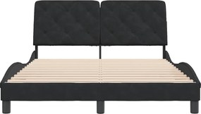 Rám postele bez matrace černý 140 x 190 cm samet 3207919
