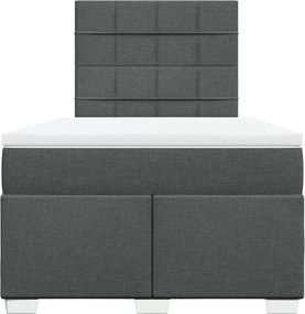 Box spring postel s matrací tmavě šedá 120x190 cm textil 3292728
