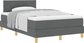Postel s boxspringem s polštářem Tmavě šedá 120 x 200 cm textil 3338987