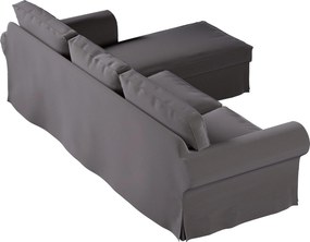 Potah na pohovku IKEA Ektorp 2-místná s lenoškou barva hnědá látka sametová