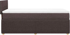 Box spring postel s matrací tmavě hnědá 90x200 cm textil 3287342