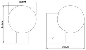 Zuma Line 003064-034741 - Nástěnné svítidlo NUA 1xE27/25W/230V zlatá