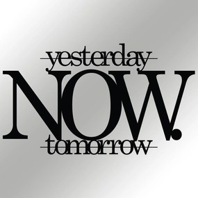 Nástěnná kovová dekorace Now černá