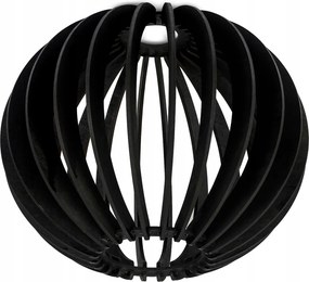 BERGE Stínidlo pro lustrovou lampu, dřevěná koule, černé
