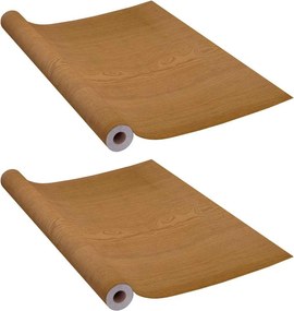 Samolepící tapety na dveře 2 ks světlý dub 210 x 90 cm PVC 146114