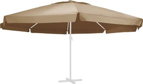 Náhradní potah na zahradní slunečník taupe 610 cm 312549