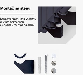 Blumfeldt Tallheo, 47 x 160, radiátor, trubkový radiátor, 728 W, teplovodní, 1/2