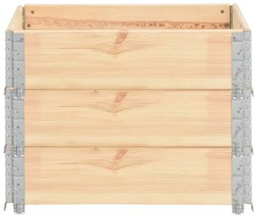 Vyvýšené záhony 3 ks 60 x 80 cm masivní borové dřevo 3055161