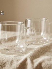 Sinsay - Skleněné šálky s dvojitým dnem 2 pack - clear