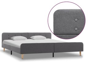 Rám postele světle šedý textil 180 x 200 cm 284905