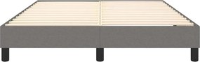 Rám postele s boxspringem tmavě šedý 140 x 190 cm textil 3120509