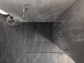 Mexen Lunar-B L výklopný sprchový kout pravý 90 x 90 cm, čiré sklo, chromová, 832L-090-090-01-00-P