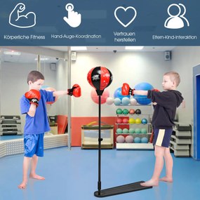 Costway Dětský boxovací míč 85-130 cm výškově nastavitelný boxerský míč boxerská