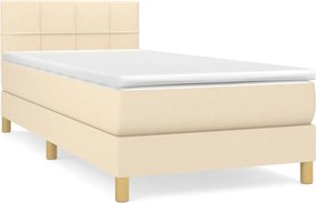 Box spring postel s matrací krémová 100 x 200 cm textil 3140598