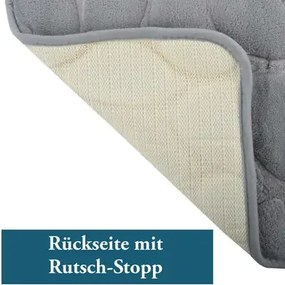 MSV PEBBLES koupelnová předložka 50 x 80 cm šedá / PU pěna / protisklu