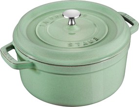 Staub Litinový hrnec s poklicí Cocotte, šalvějová, 22 cm / 2,6 l 11022115
